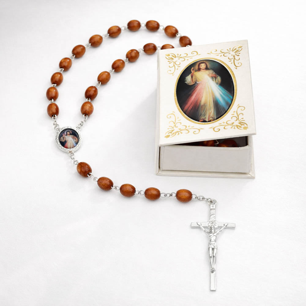Divine Mercy Rosary Beads from the Vatican (case included)