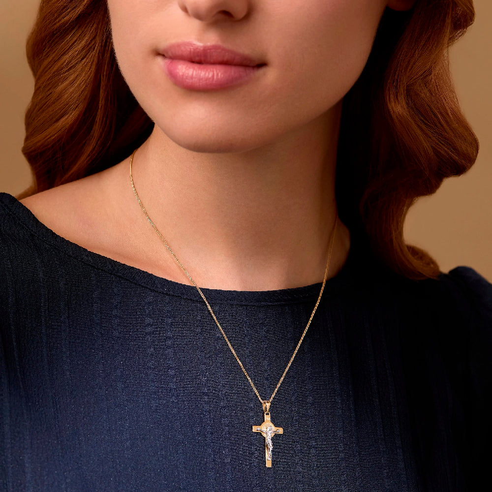 Italian Gold Cross Necklace from the Vatican (case included)