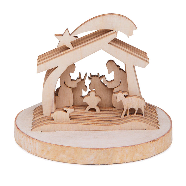 3D Wooden Nativity Scene | MONDO CATTOLICO