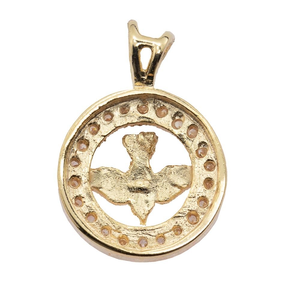 Gold Plated Pewter Holy Spirit Charm | MONDO CATTOLICO