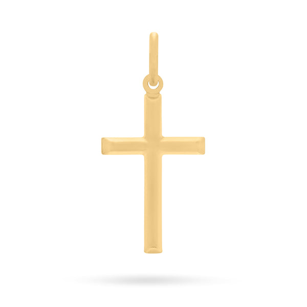 Gold-plated Sterling Silver Cross Pendant With Rounded Corners | MONDO ...