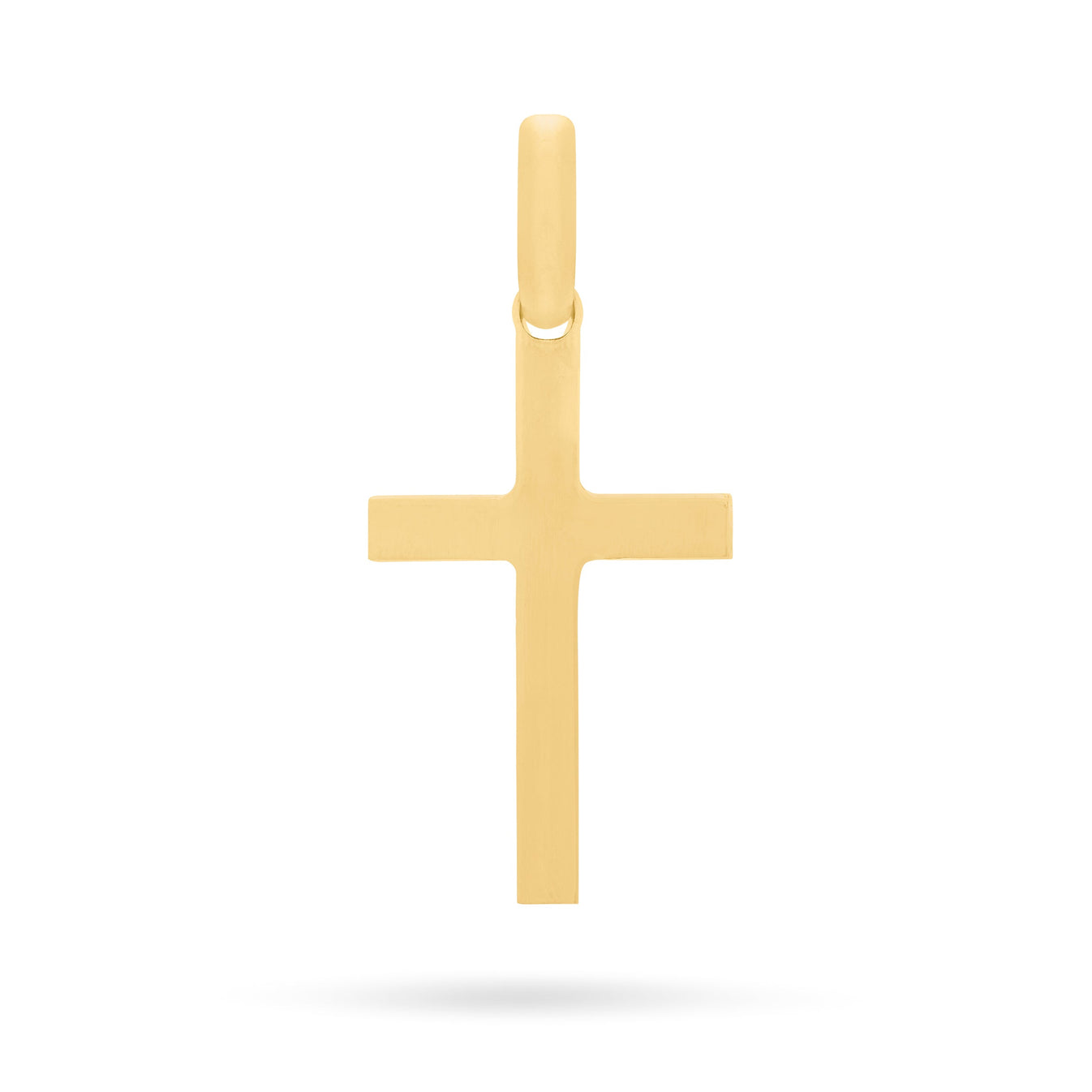 Gold-plated Sterling Silver Simple Cross Pendant | MONDO CATTOLICO