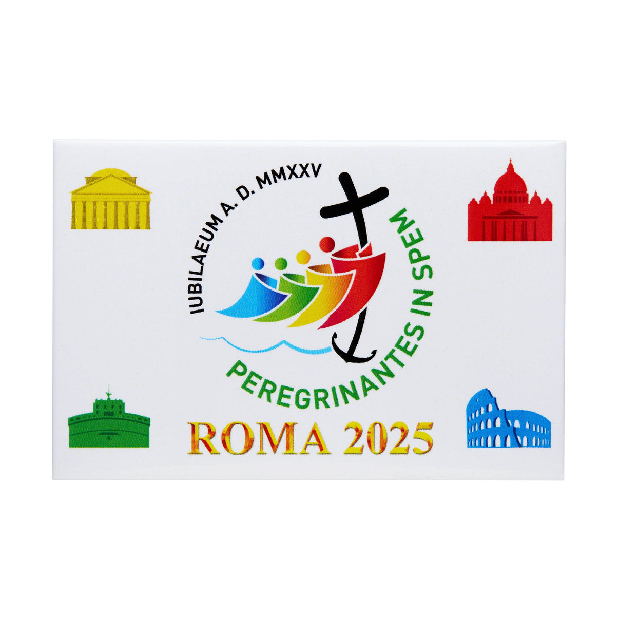 Jubilee 2025 Logo Magnet with Rome's Monuments | MONDO CATTOLICO