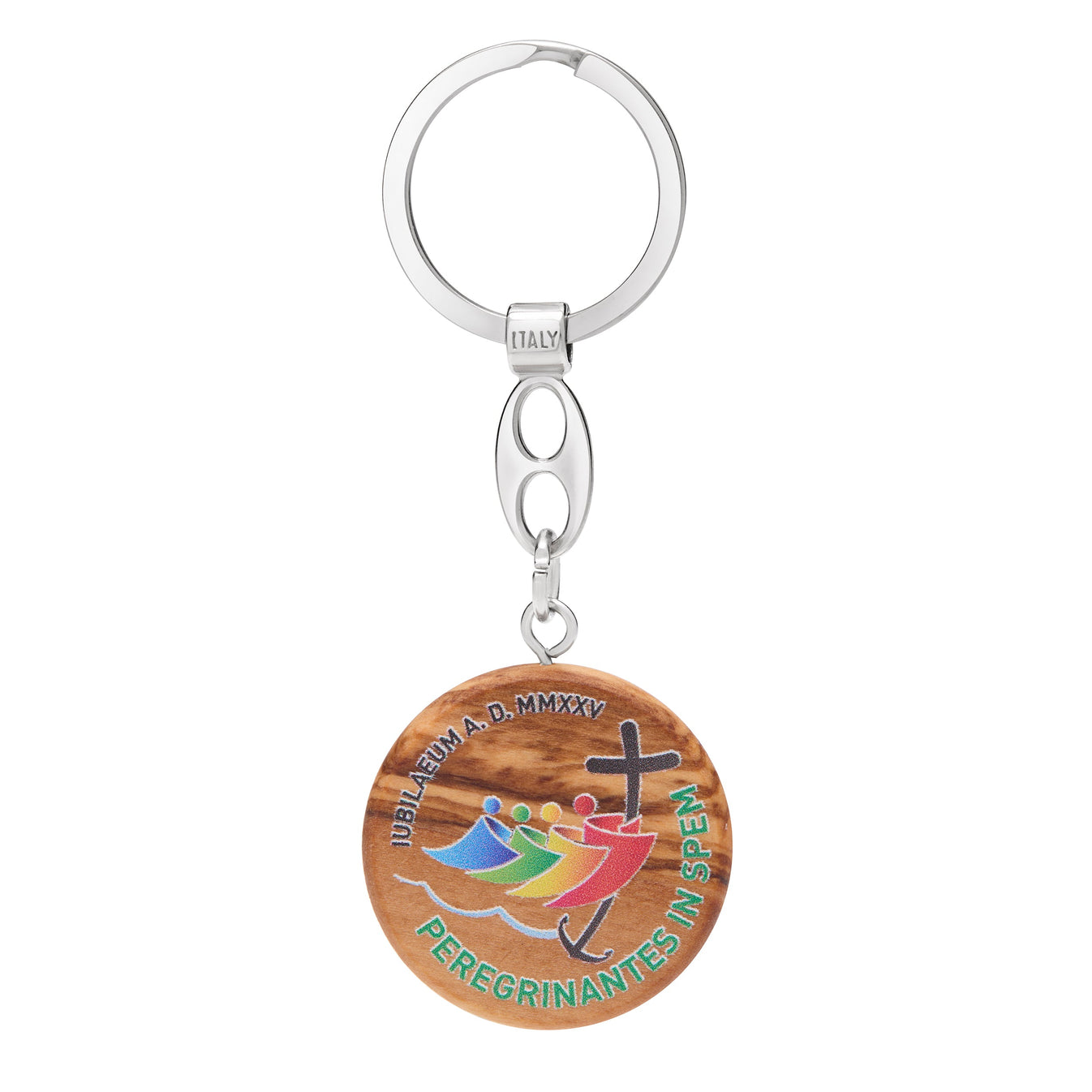Jubilee 2025 Logo Wooden Keychain | MONDO CATTOLICO