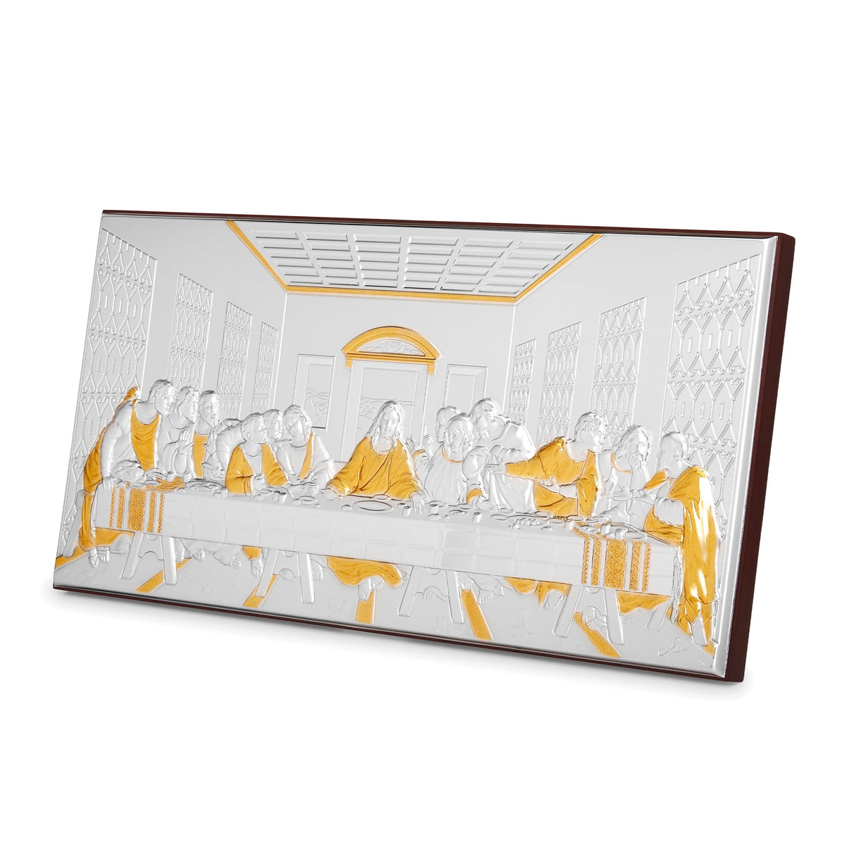 Last Supper Religious Picture Bilaminated Sterling Silver | MONDO CATTOLICO