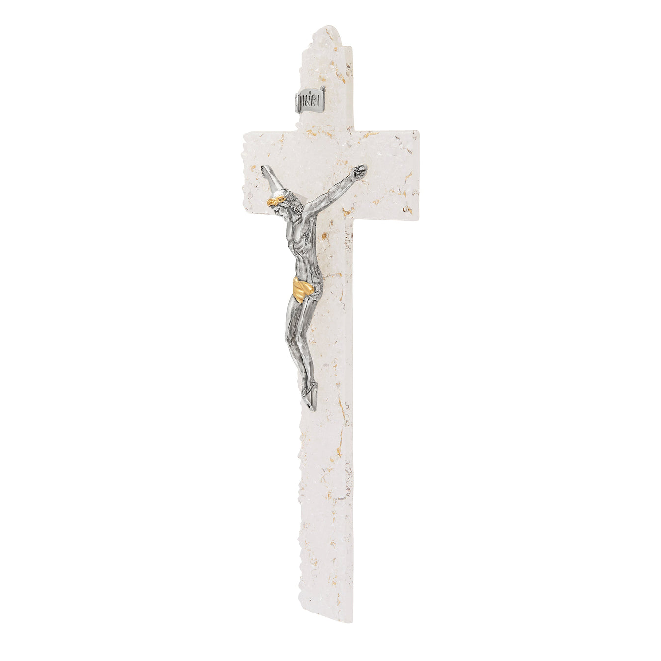 Murano Glass Crucifix with Golden Details | MONDO CATTOLICO
