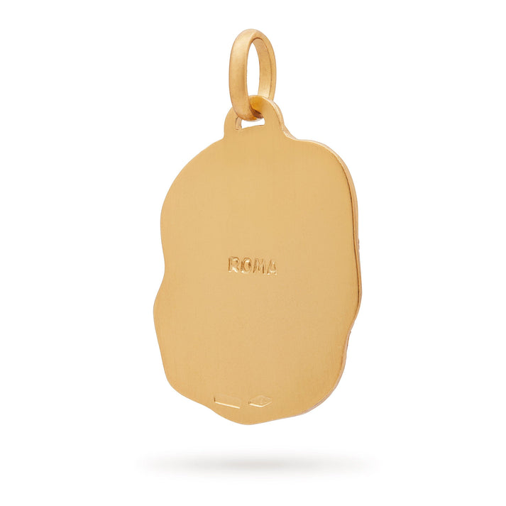 Yellow Gold Irregular Medal of Our Lady of Perpetual Help | MONDO CATTOLICO