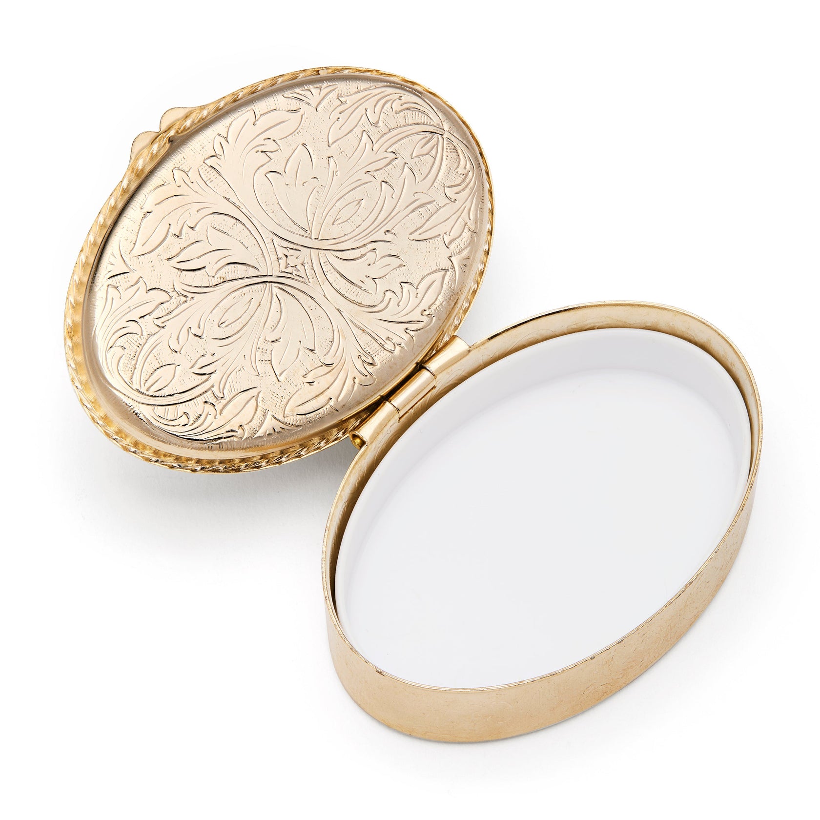 Oval Pill Box in Gold-tone Metal of St. Peter's Basilica with Jubilee ...
