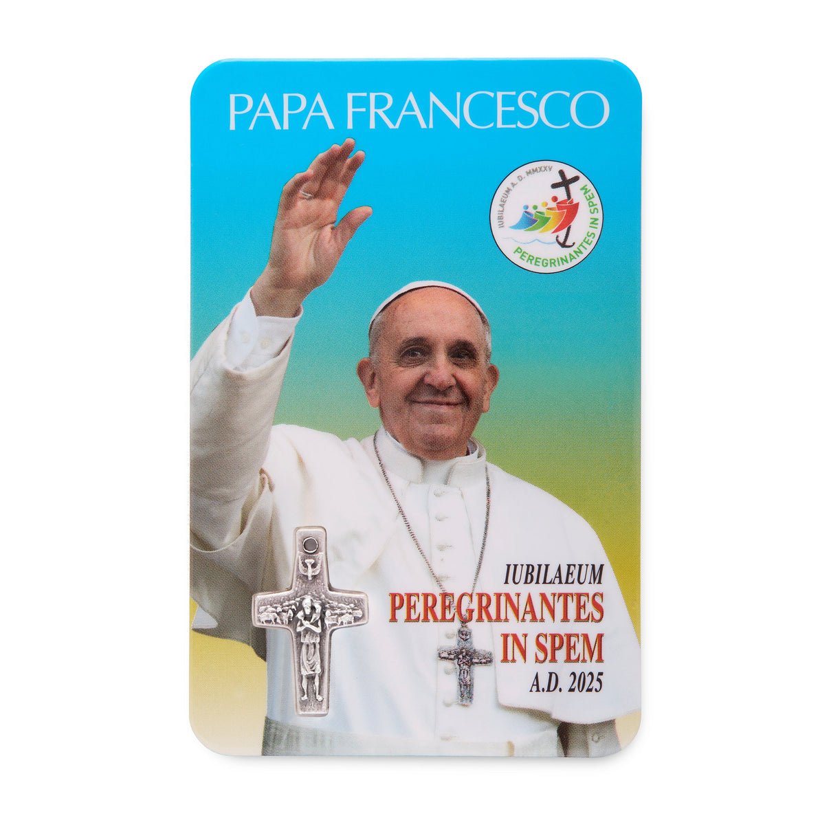 Plasticized Holy Card of Pope Francis with Jubilee 2025 Logo | MONDO ...