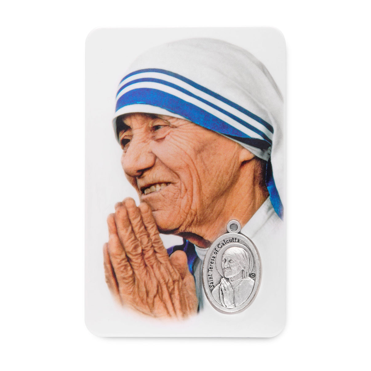 Plasticized Holy Card of St. Mother Teresa of Calcutta | MONDO CATTOLICO