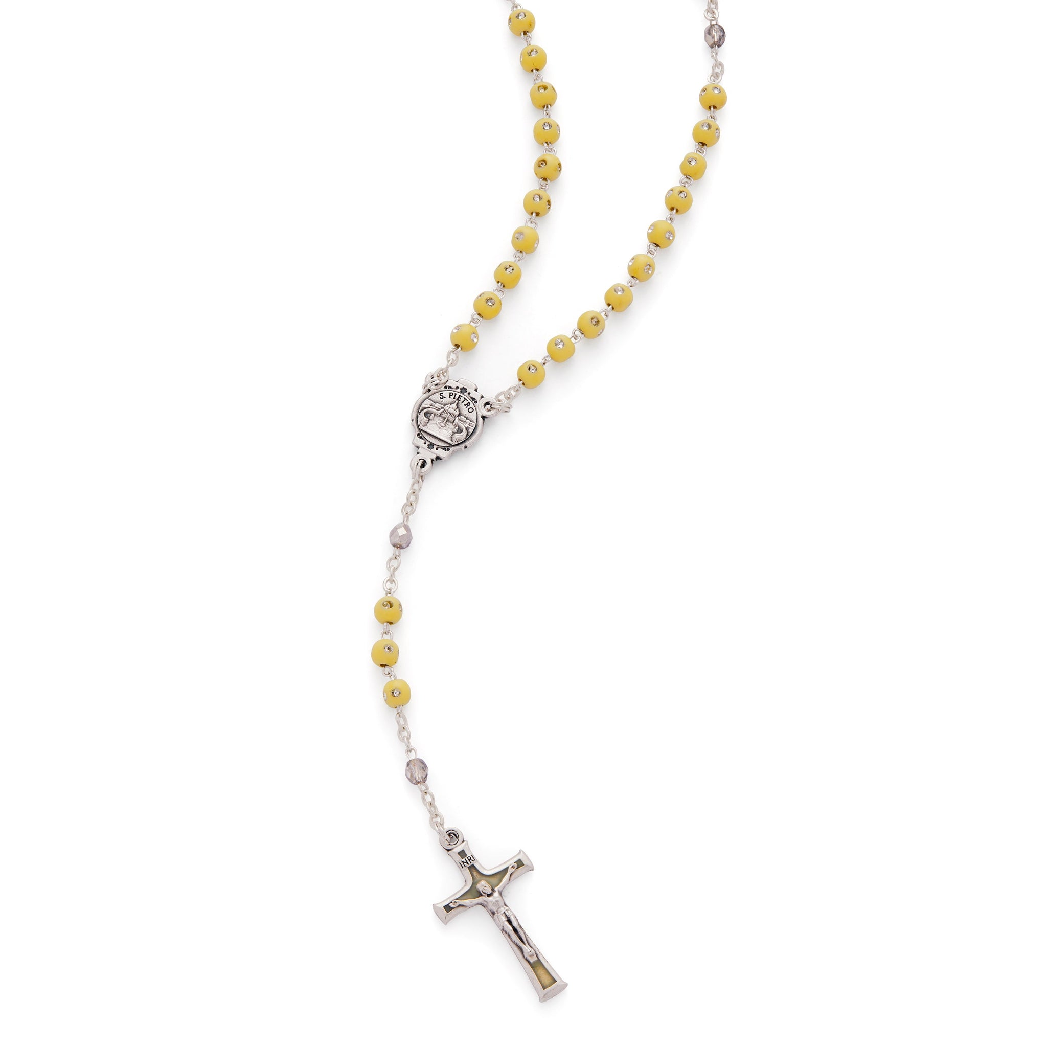 Pope Francis Rosary with Yellow Beads | MONDO CATTOLICO