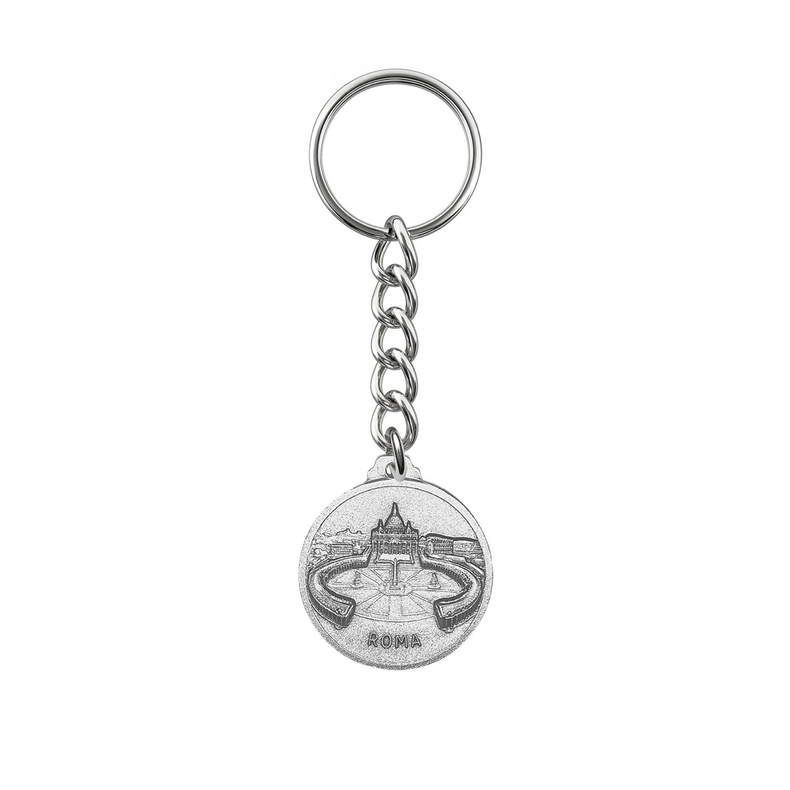 Pope Leo XIV Keychain with St. Peter’s Basilica | MONDO CATTOLICO