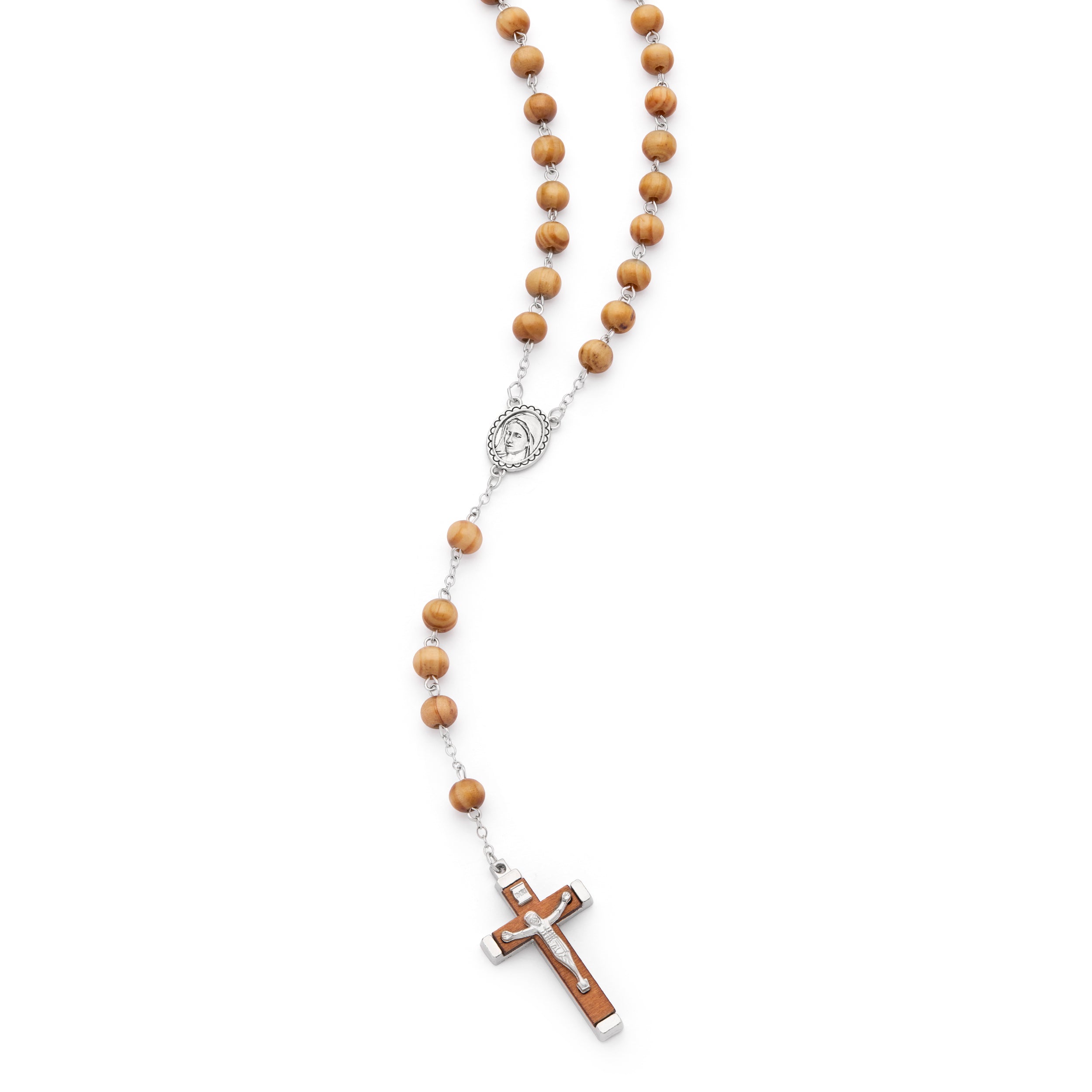 Pope Leo XIV Wooden Rosary Beads with Metal Corpus Crucifix | MONDO ...