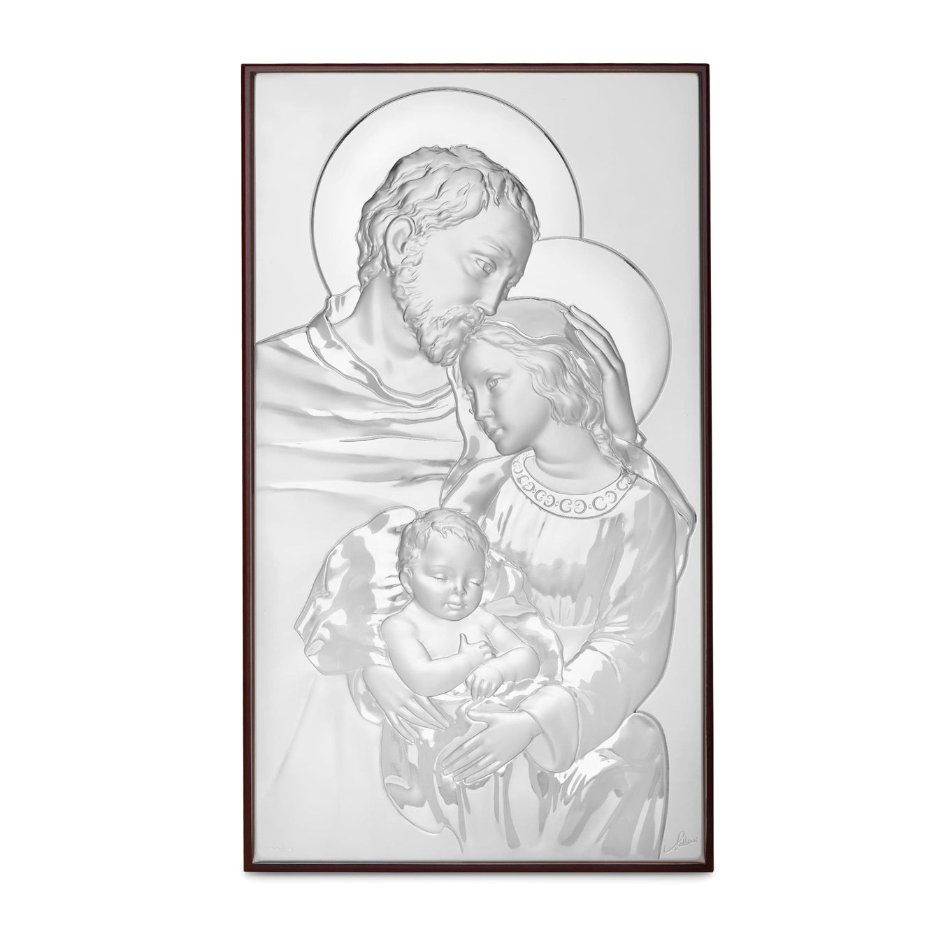 Religious Picture Holy Family Bilaminated Sterling Silver | MONDO CATTOLICO