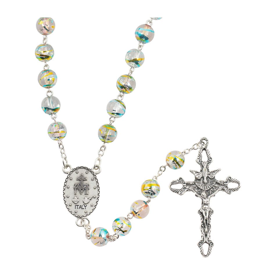 Round Bohemian Glass Rosary Beads | MONDO CATTOLICO
