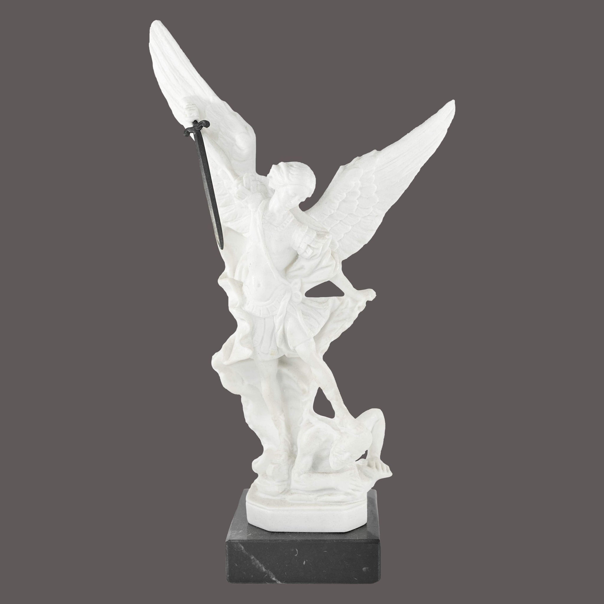 Saint Michael The Archangel Marble Dust Statue | MONDO CATTOLICO