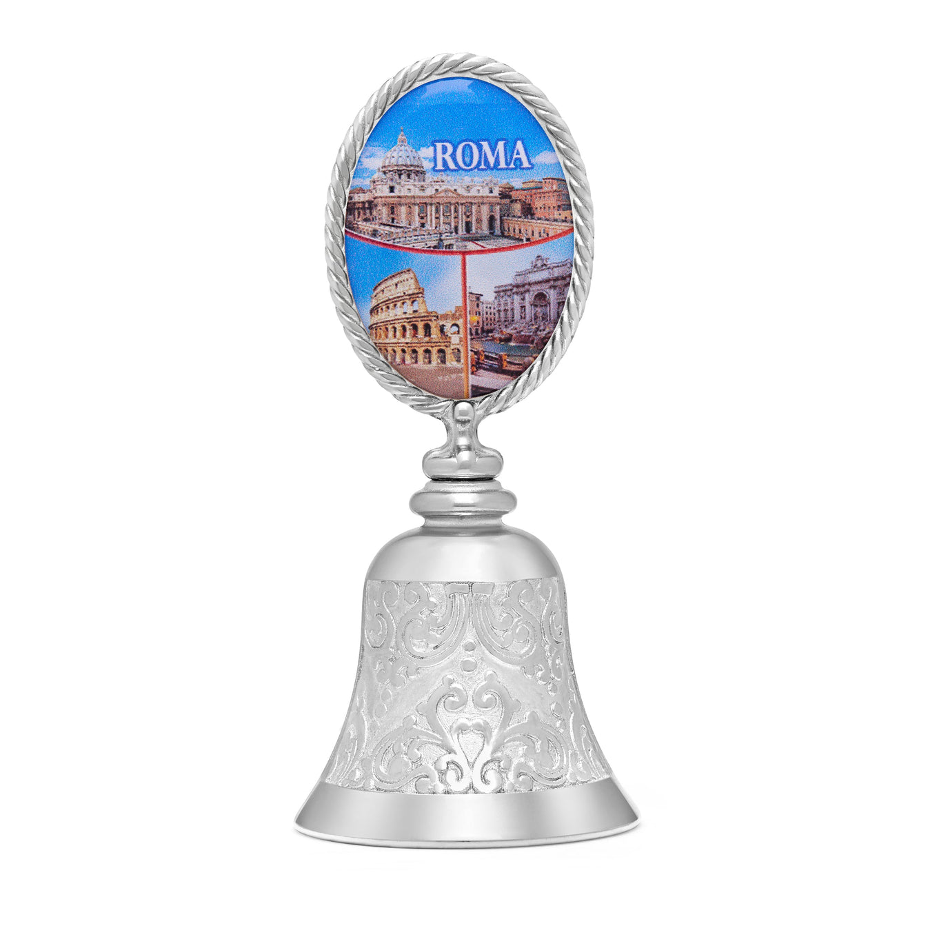 Souvenir Bell with Italian Flag and Rome's Monuments | MONDO CATTOLICO