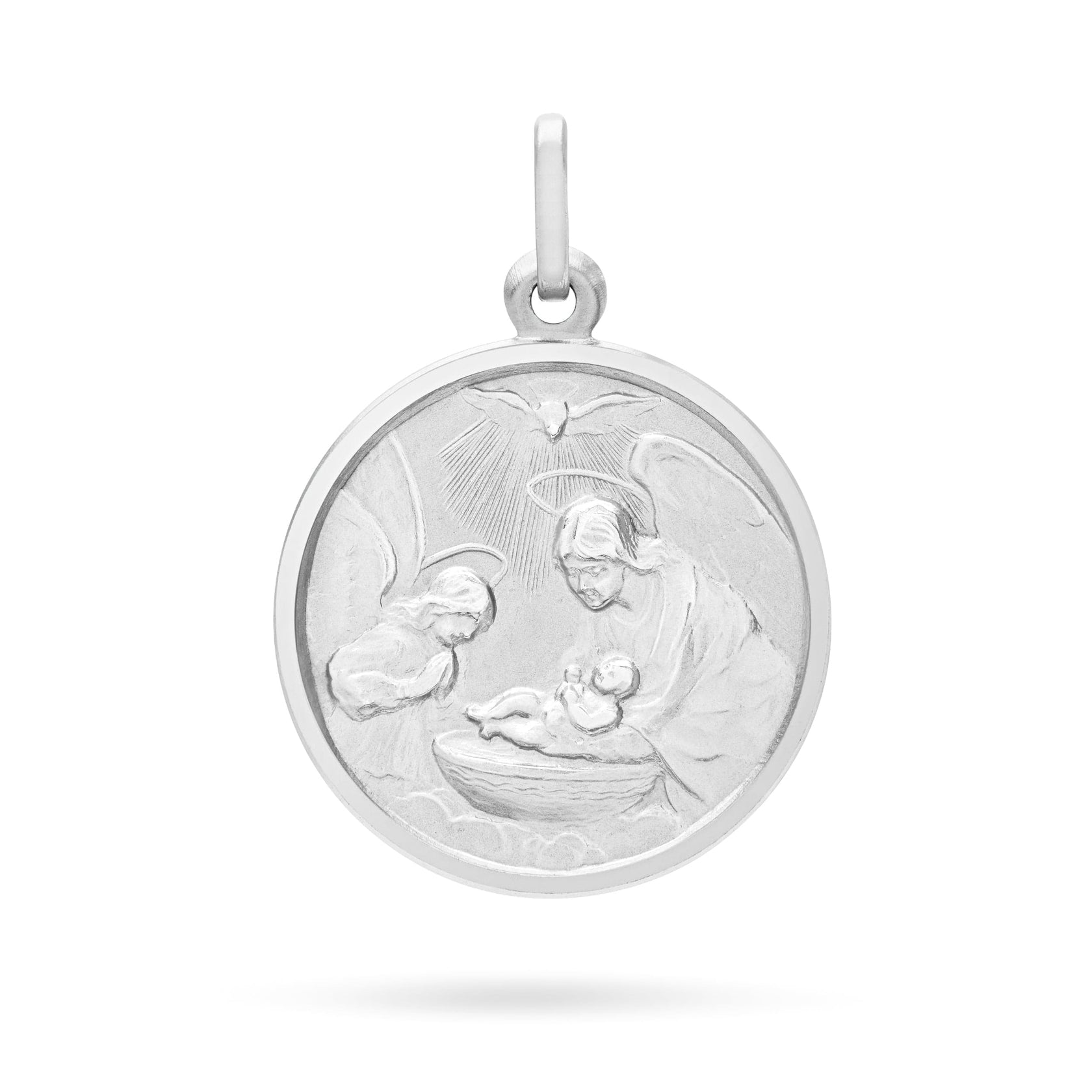 Sterling Silver Baptism Medal | MONDO CATTOLICO
