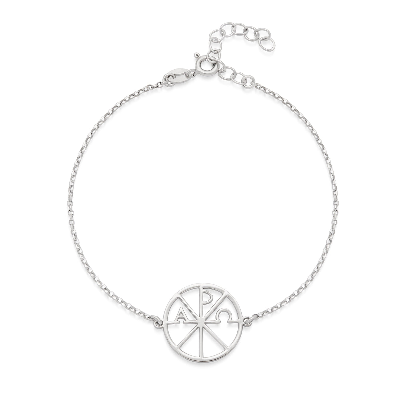 Sterling Silver Bracelet with Chi Rho Medal | MONDO CATTOLICO