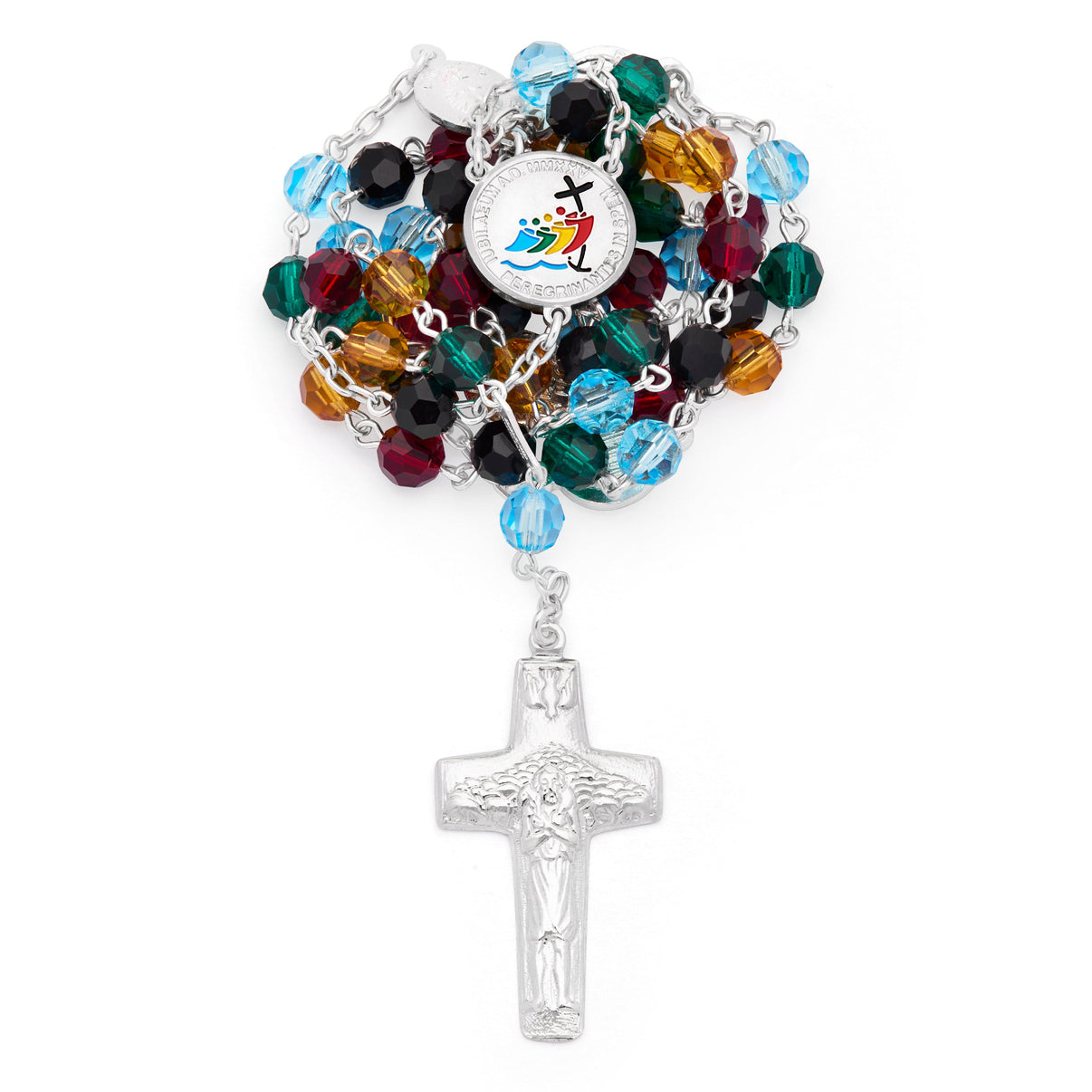 Sterling Silver Jubilee 2025 Rosary with Crystal Beads and Good ...