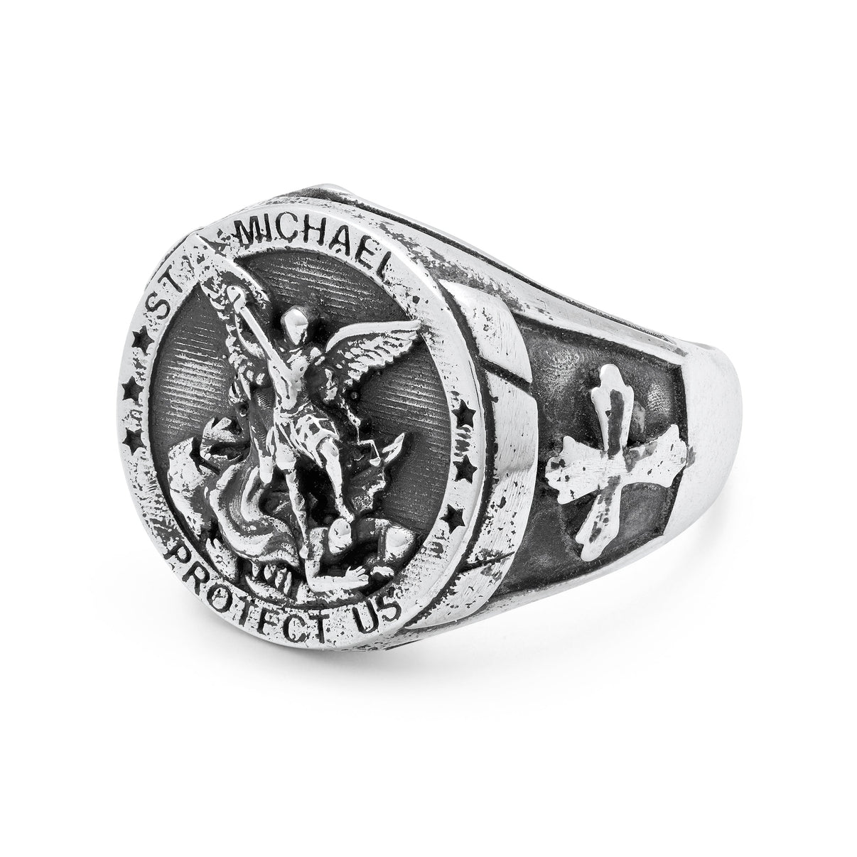 Sterling Silver St. Michael Ring | MONDO CATTOLICO