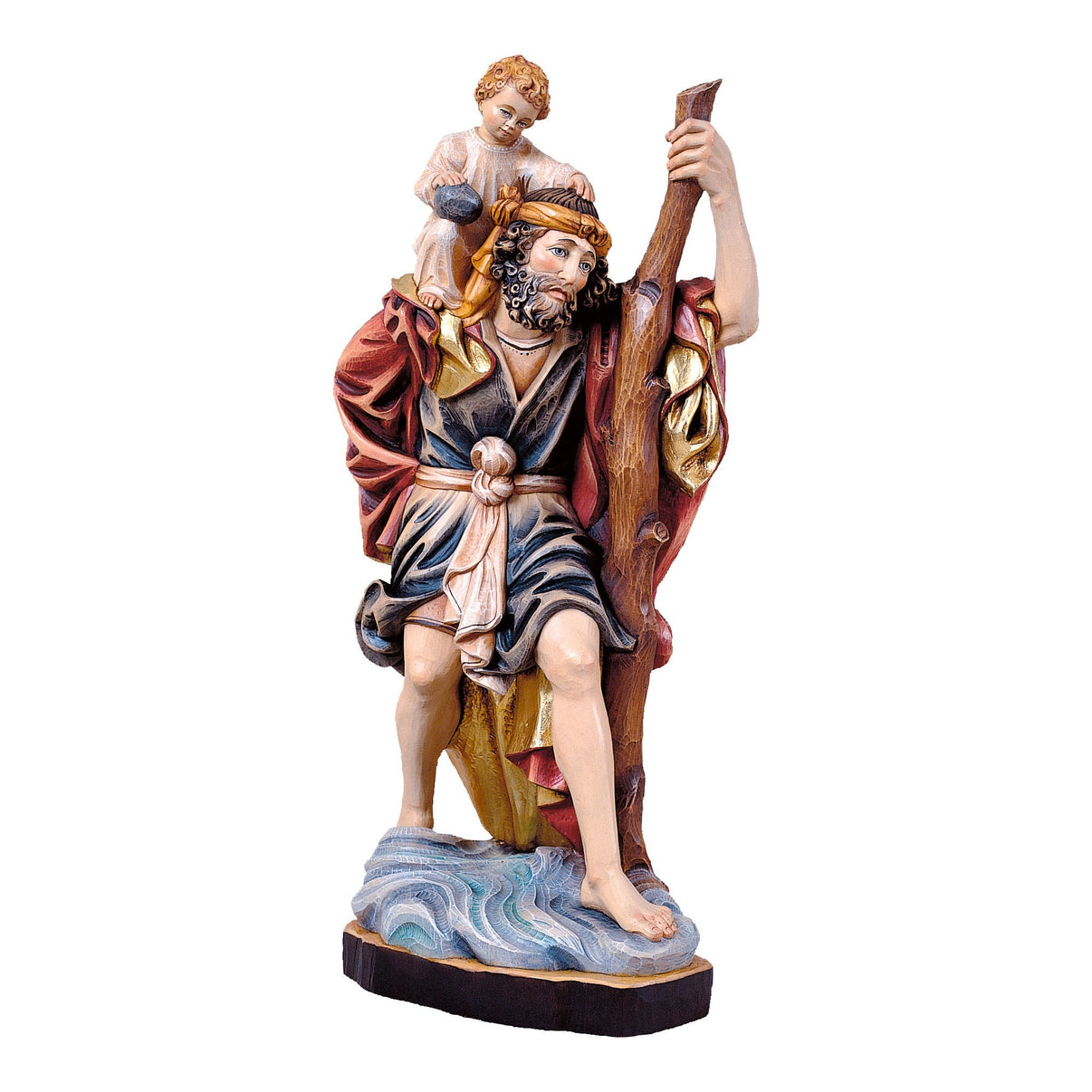 Wooden Statue of St. Christopher | MONDO CATTOLICO
